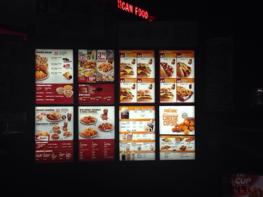 Kfc Drive Thru Menu Outdoor Digital Menu Board Installation, KFC In