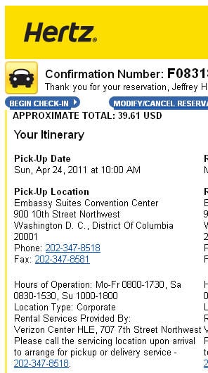 Hertz Rent A Car - Car Rental - 999 9th St NW, Washington, DC - Phone ...