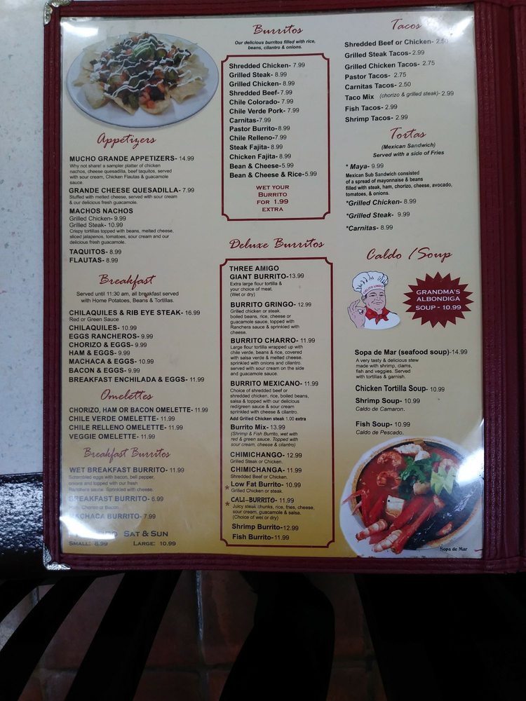 Online Menu of Cielito Lindo Mexican Grill Restaurant, Santa Maria ...