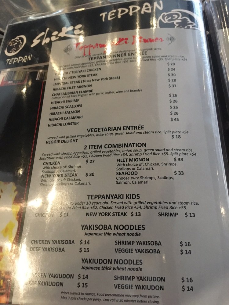 Online Menu of Shiki Sushi Redlands Restaurant, Redlands, California ...