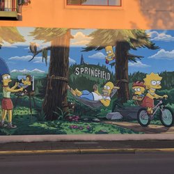 The Simpsons Mural - 20 Photos - Public Art - 500 Main St, Springfield ...