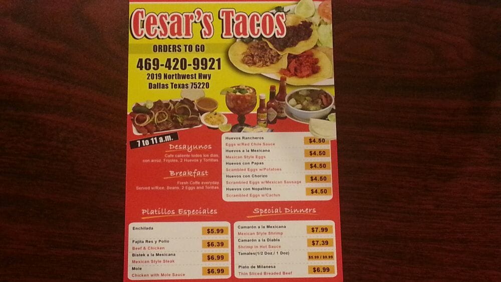 Cesar Taco's Dress Code