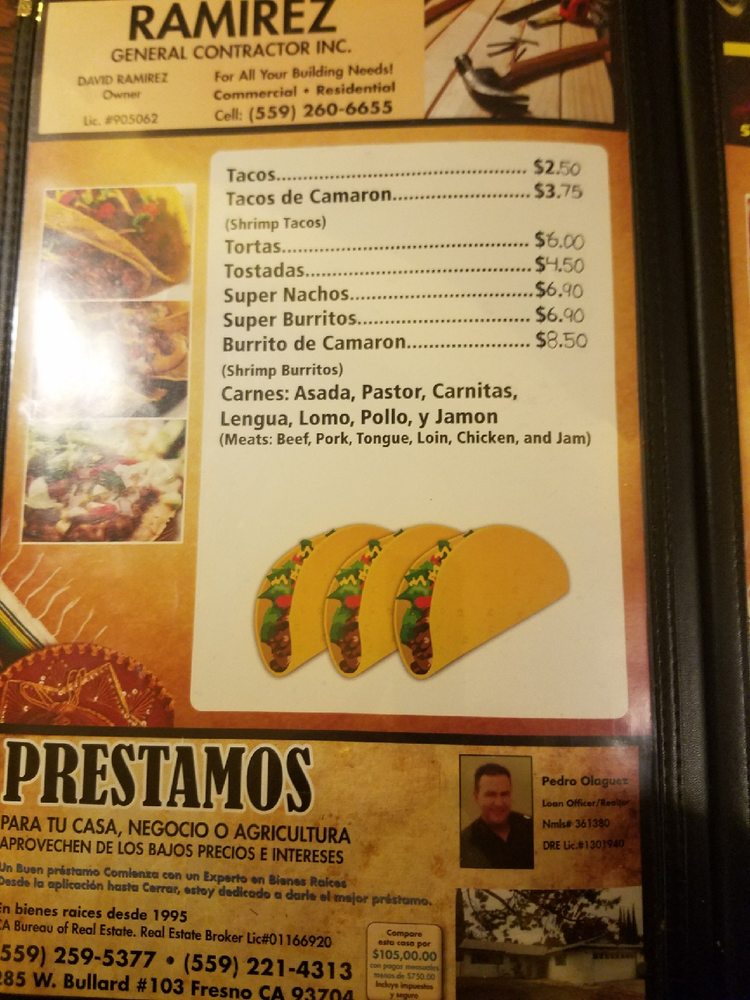 Online Menu of Taqueria Don Pepe Restaurant, Firebaugh, California ...