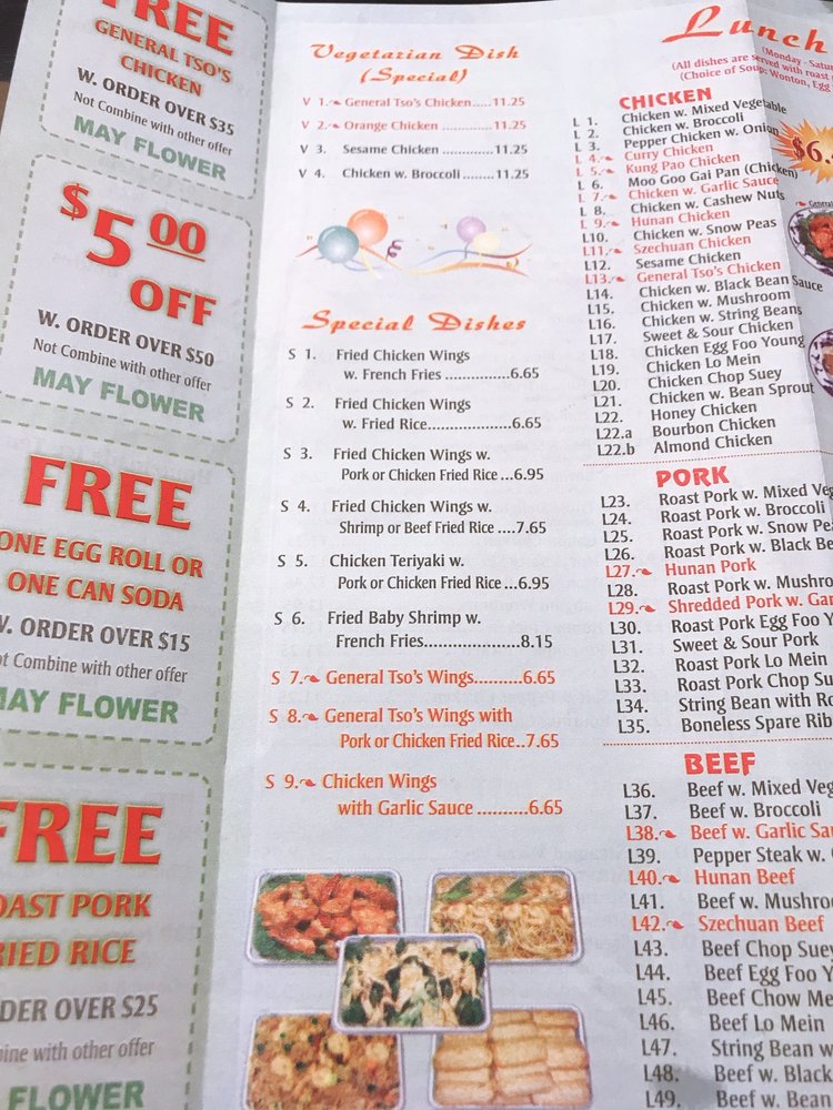 Mayflower Chinese Restaurant Menu Staten Island | Best Flower Site