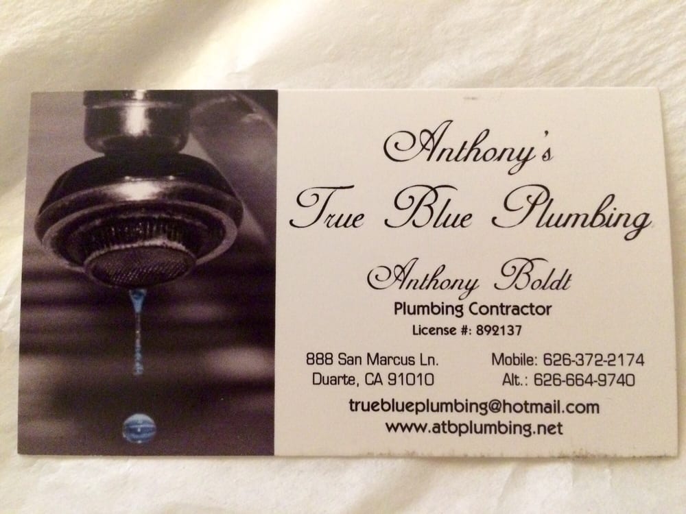 Anthony’s True Blue Plumbing - 16 Reviews - Plumbing - 888 San Marcus ...