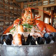 Gigantic Iced Seafood Tower - Menu - Paradise Cove Beach Cafe - Malibu