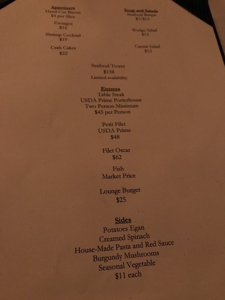 Online Menu of Bull In The Alley Restaurant, Tulsa, Oklahoma, 74103 - Zmenu