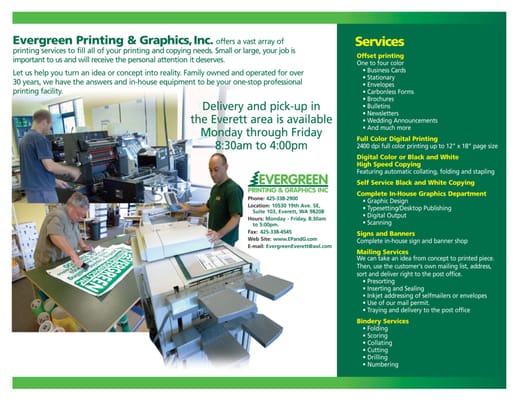 Evergreen Printing & Graphics - Request a Quote - Printing Services ...