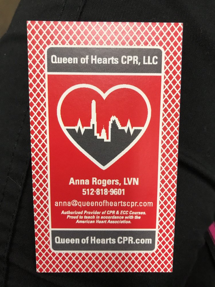 Queen of Hearts CPR - First Aid Classes - 263 Housefinch Lp, Leander ...