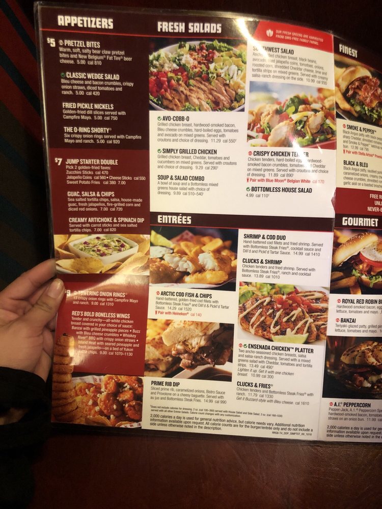 Red Robin Menu Nutritional Info | Besto Blog