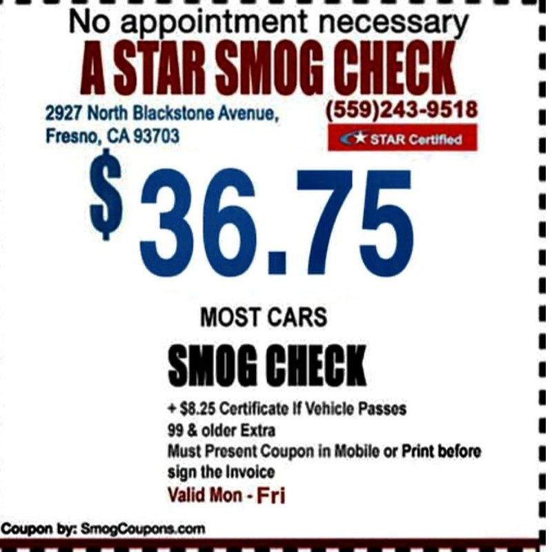 A STAR SMOG CHECK - 15 Photos & 68 Reviews - 2927 N Blackstone Ave ...