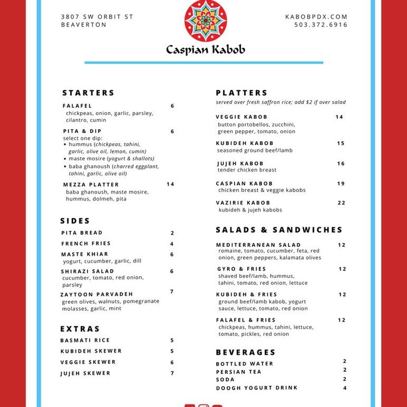Sneak Peek of our New Menu